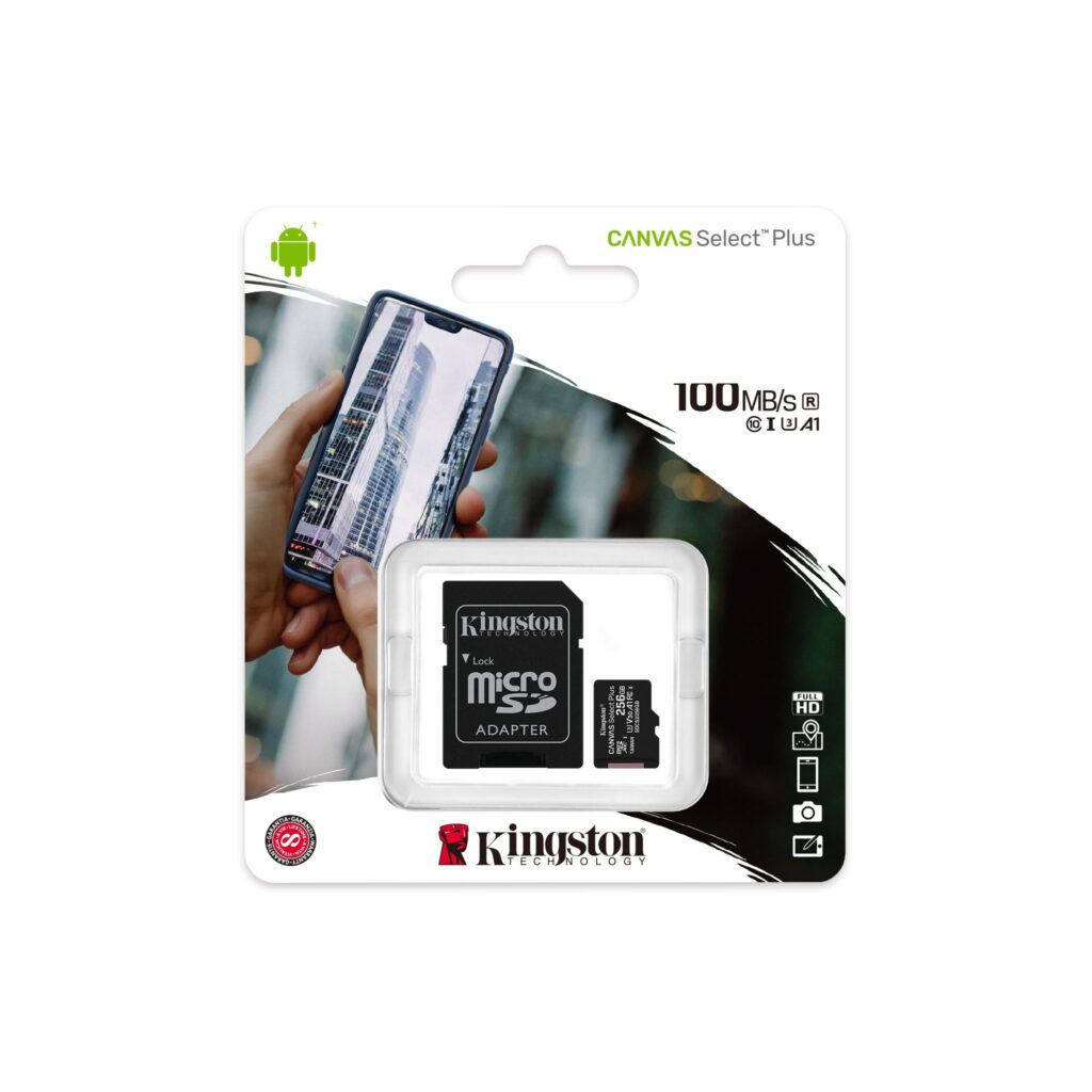 MicroSD Kingston Canvas Select Plus C10 256GB - DINOBYTE