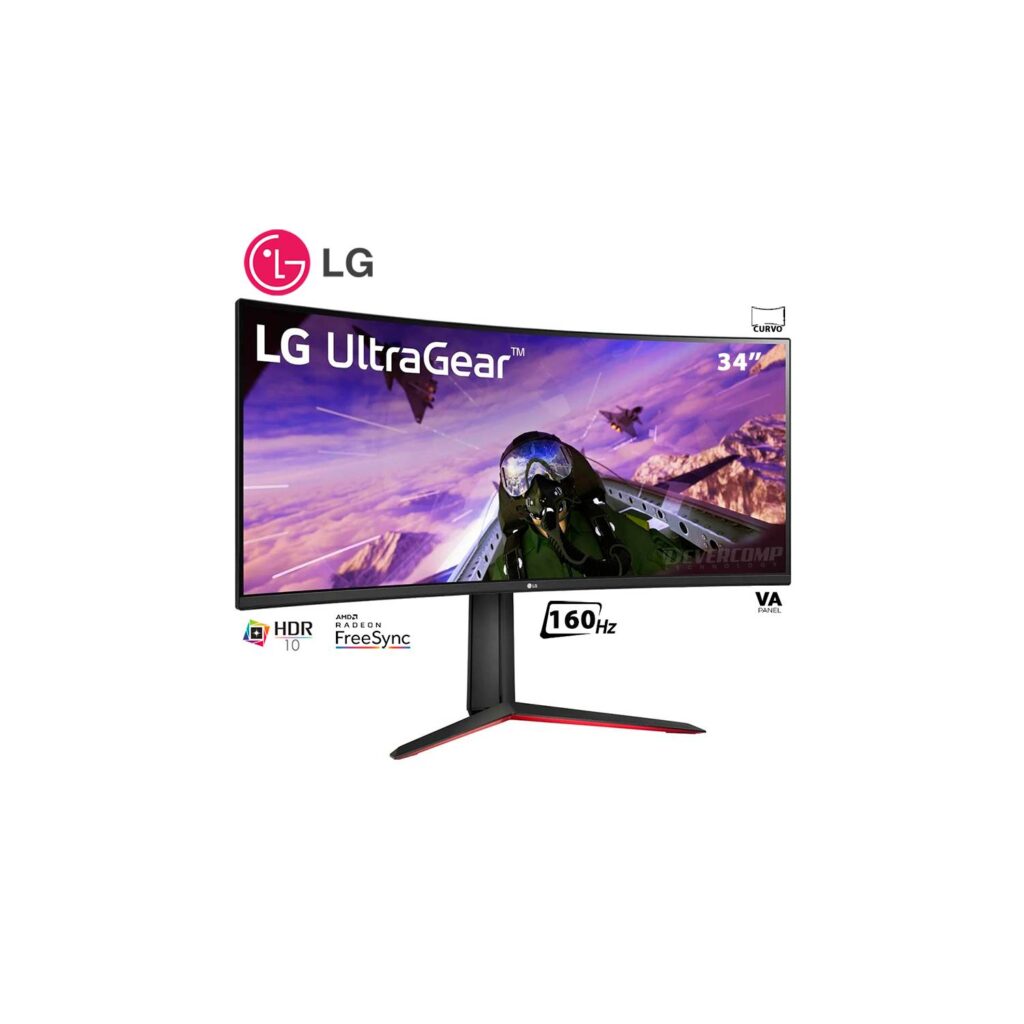 Monitor Lg 34GP63A Wide 32" Va 160Hz Curvo - DINOBYTE
