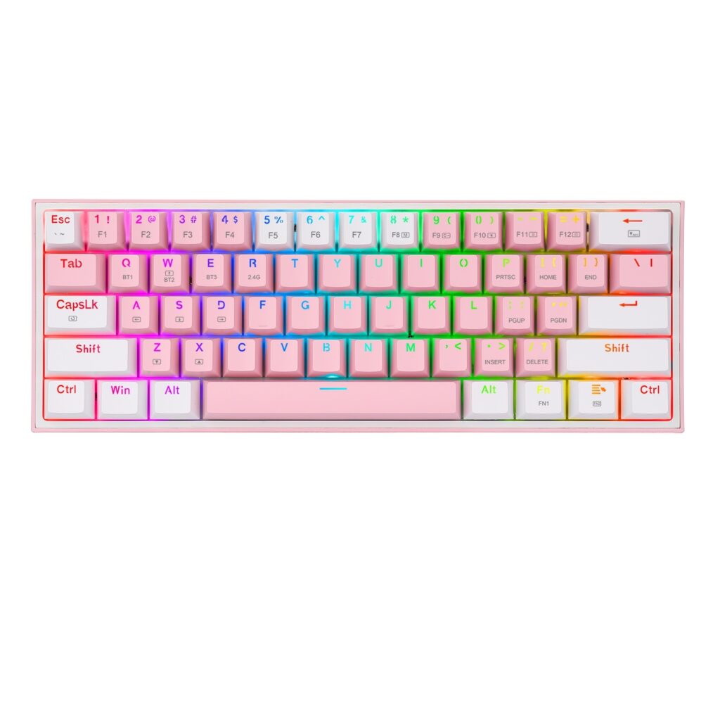 Teclado Mecanico Red Dragon K616 Fizz Pro Rosa RGB - DINOBYTE